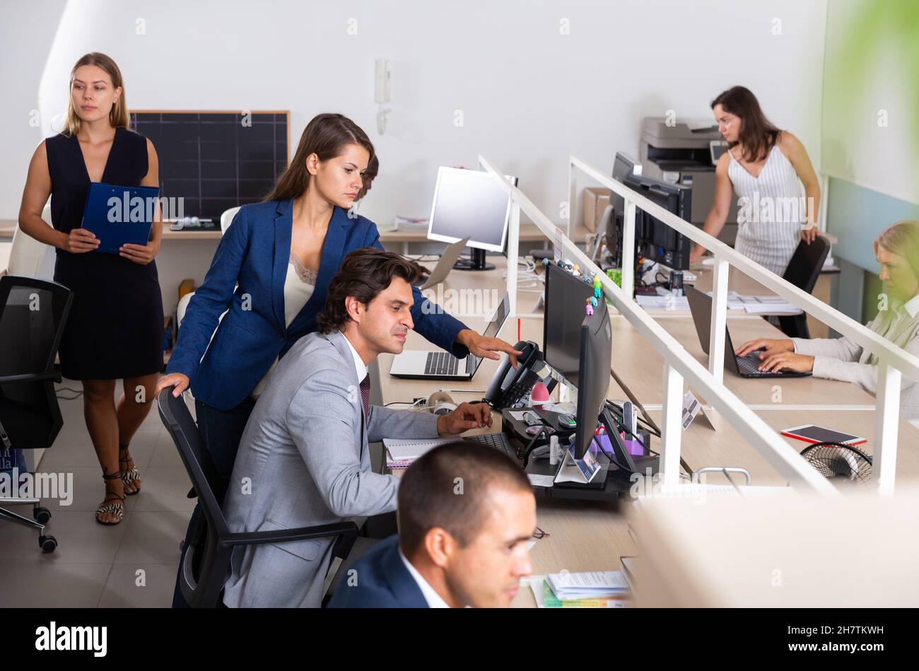 People working in modern office Stock Photo - Alamy