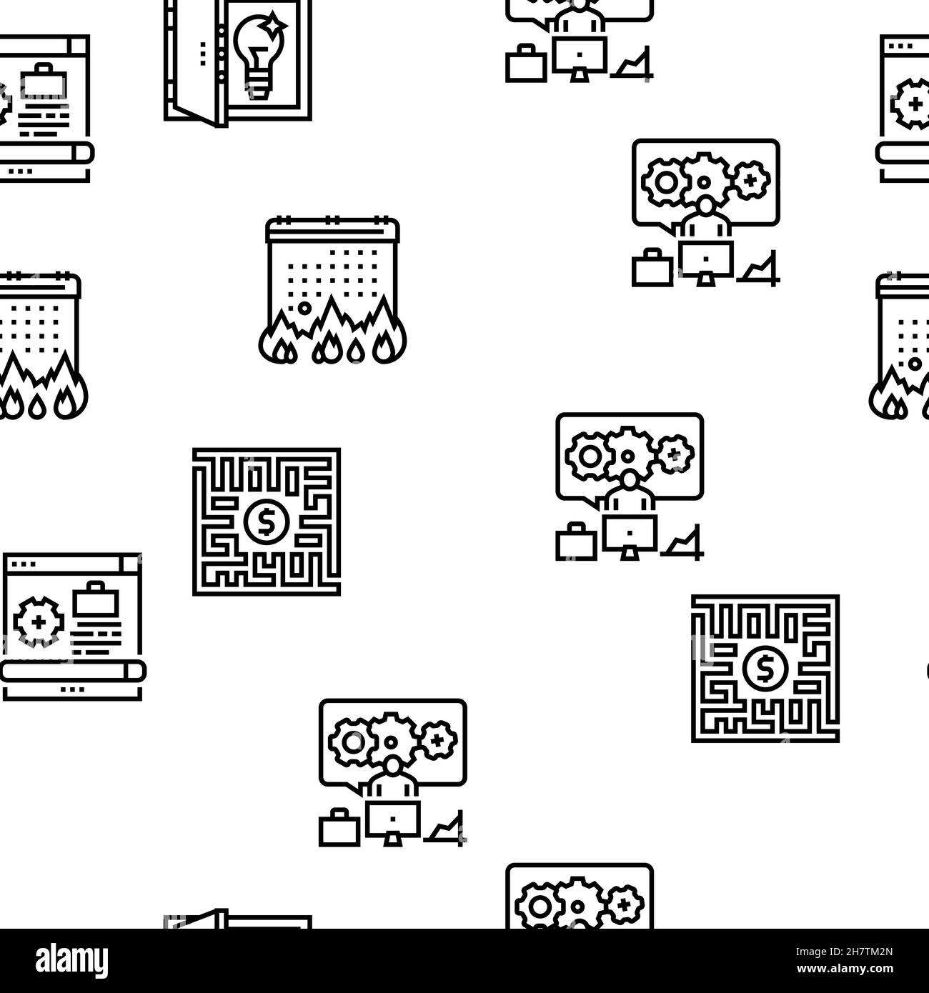 Solution Business Problem Task Vector Seamless Pattern Stock Vector ...