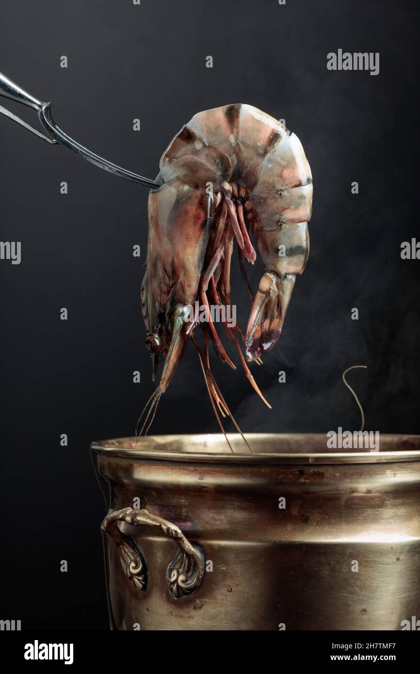 Raw prawns placed in hi-res stock photography and images - Alamy