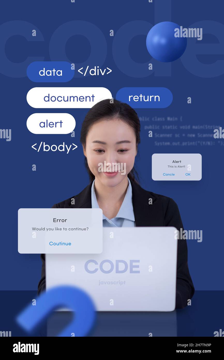 Asian woman learn coding hi-res stock photography and images - Alamy
