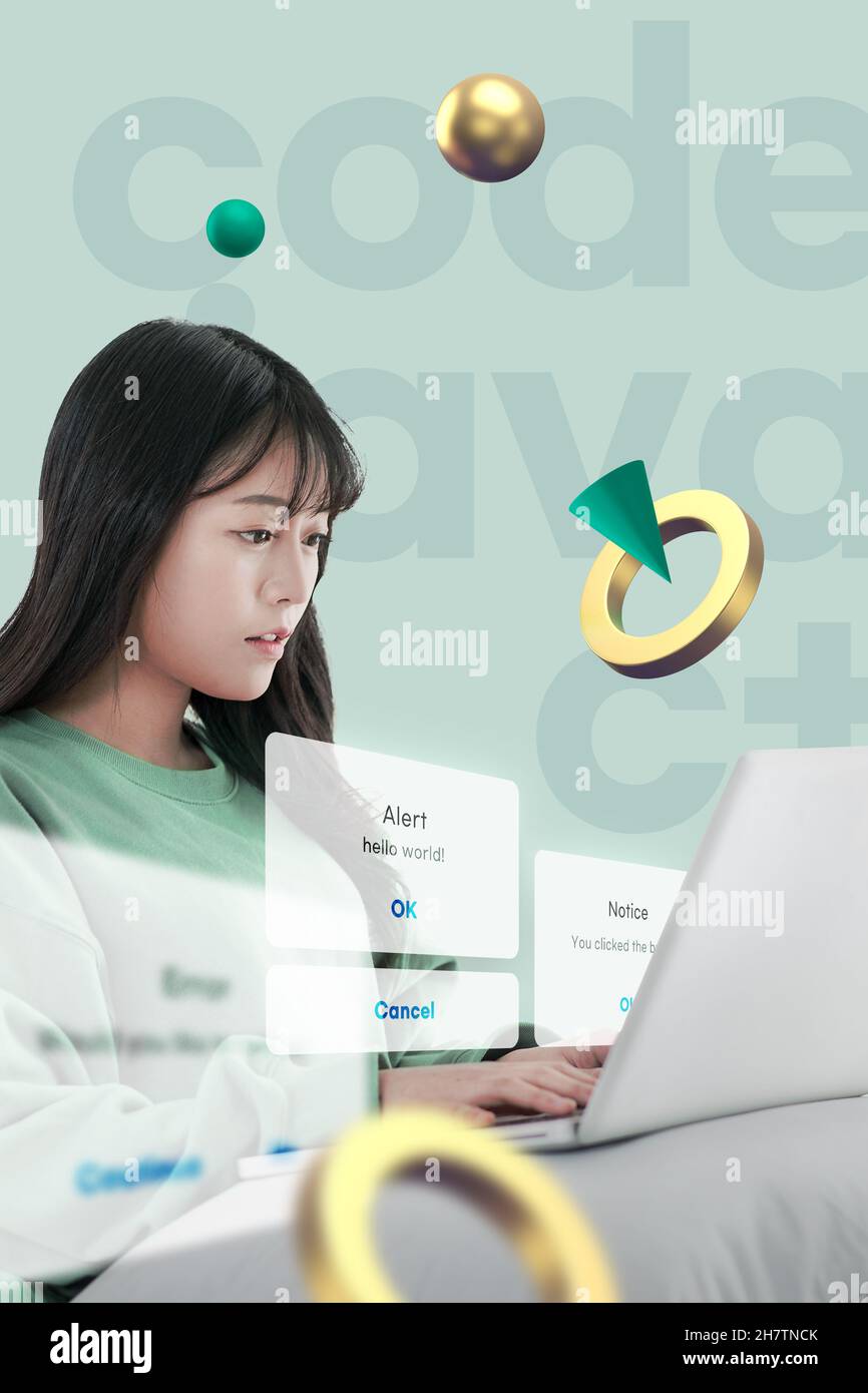 Asian woman learn coding hi-res stock photography and images - Alamy