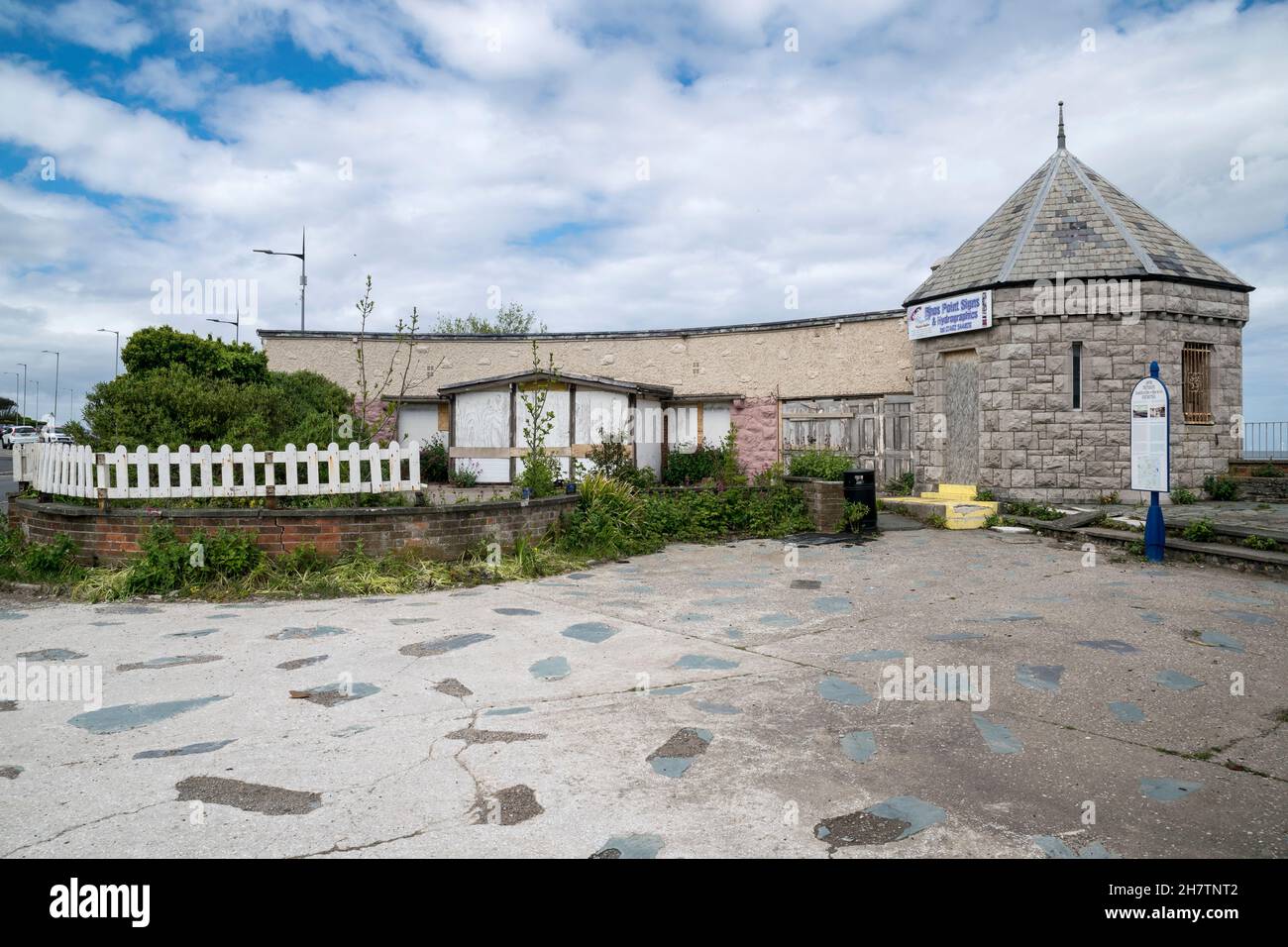 Rhos on Sea North Wales coast showing Rhos point now in a dilapidated ...