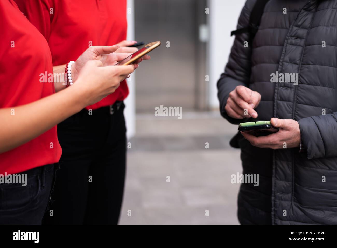 Event QR code ticket scanning before begining of business conference ...