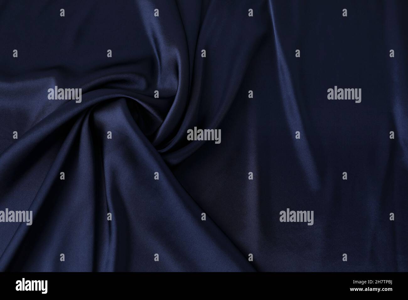 navy silk fabric background Stock Photo - Alamy