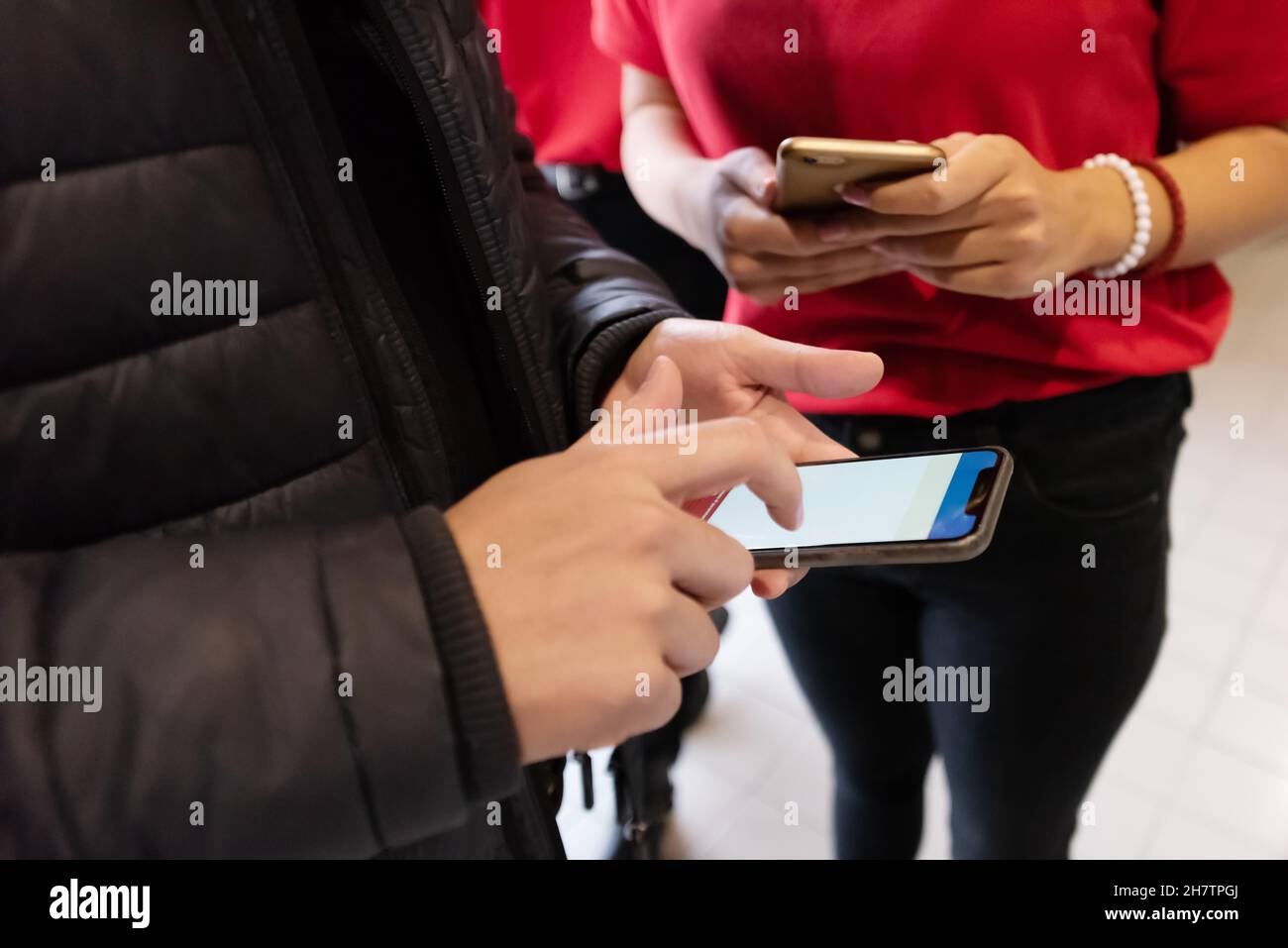 Event QR code ticket scanning before begining of business conference ...