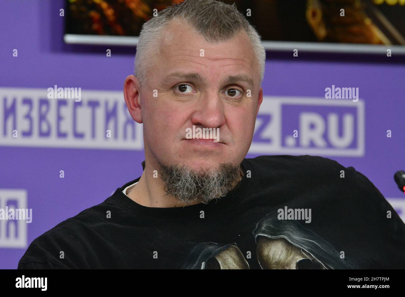 Press conference of the "Fight Club REN TV" tournament. Igor Adiel ...