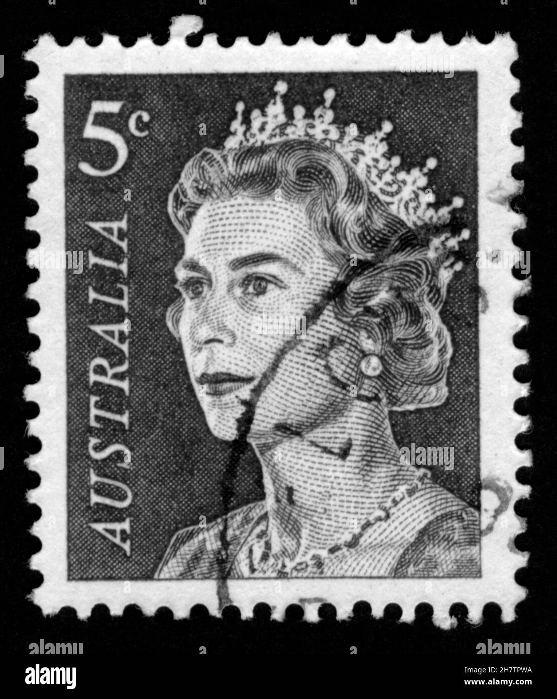 Australia postage stamp Black and White Stock Photos & Images - Alamy