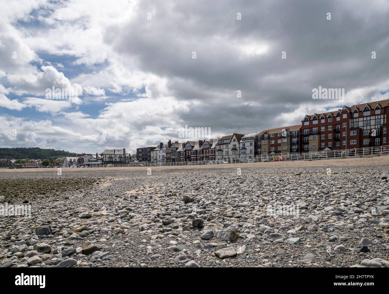 Rhos on Sea on the North Wales coast showing Rhos point beach Stock ...
