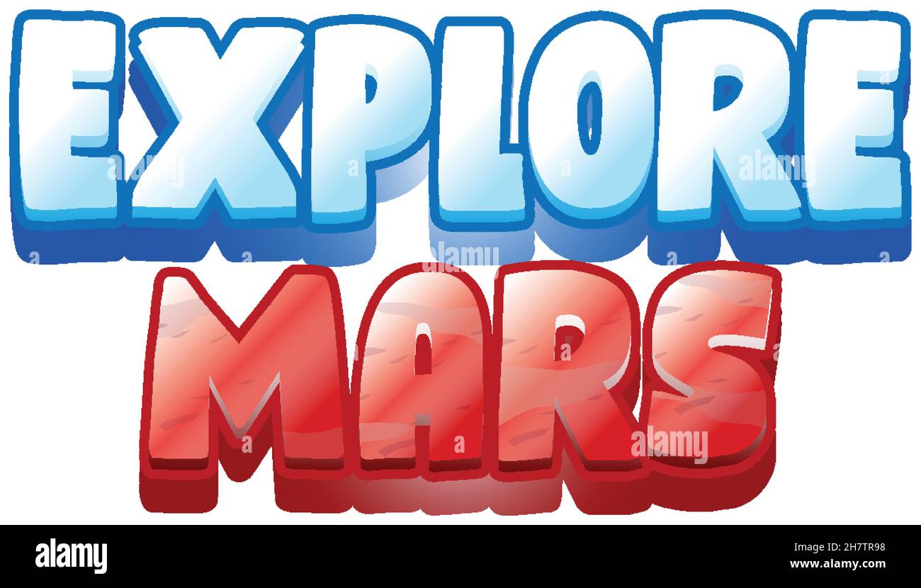 Explore Mars word logo design illustration Stock Vector Image & Art - Alamy