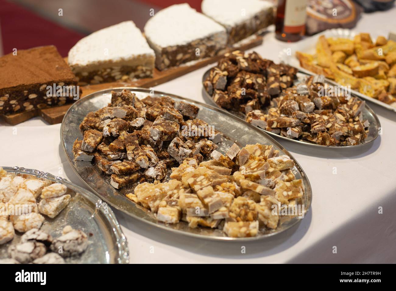 Pieces of a Typical Italian Christmas Cake: Tuscan Panforte of Siena ...