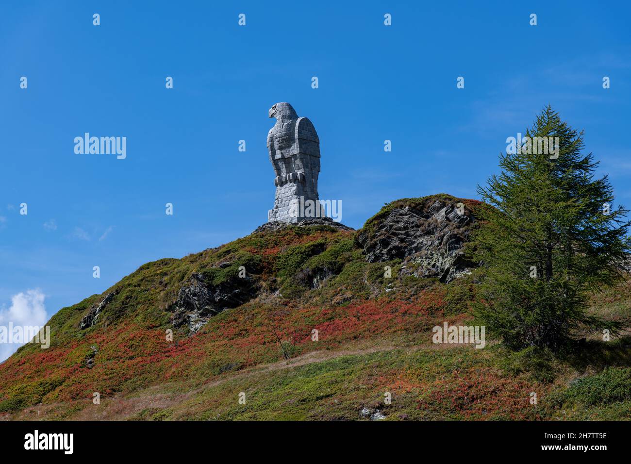Simplon Pass, Switzerland-October 2021; Low angle view of stone ...