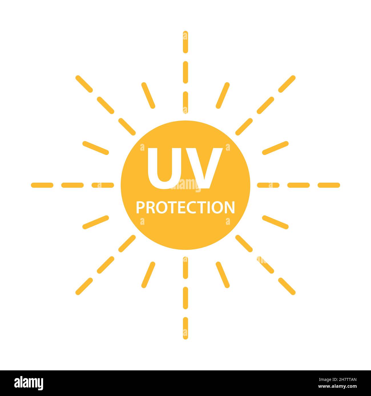 UV radiation icon vector solar ultraviolet light symbol for graphic ...