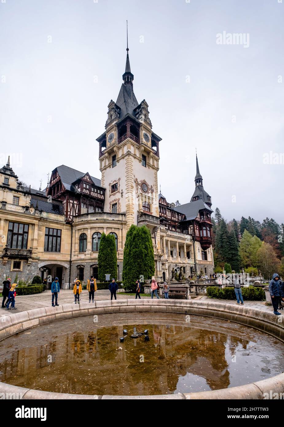 Front of Peles Castle Stock Photo - Alamy