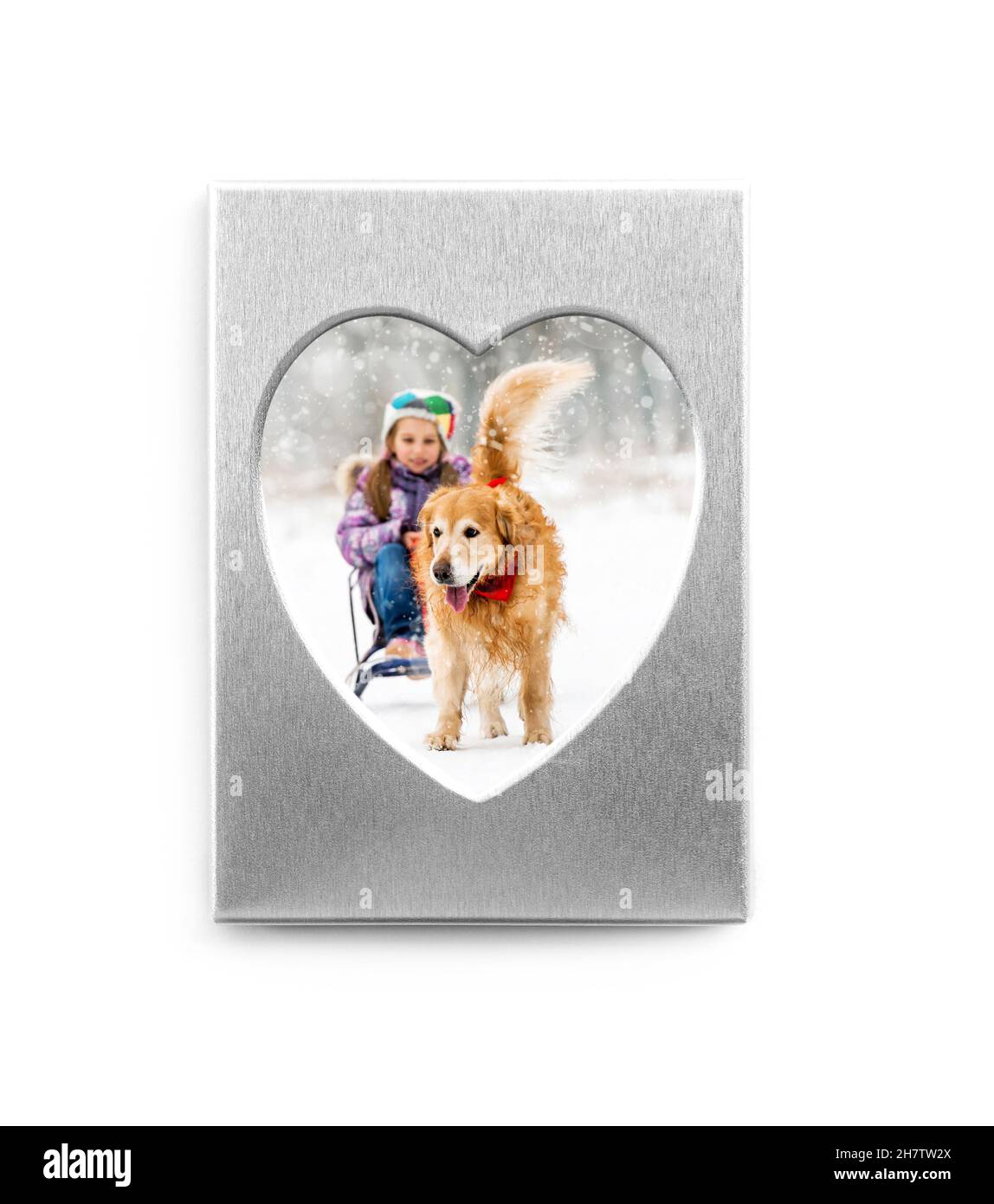 Silver heart display Cut Out Stock Images & Pictures - Alamy