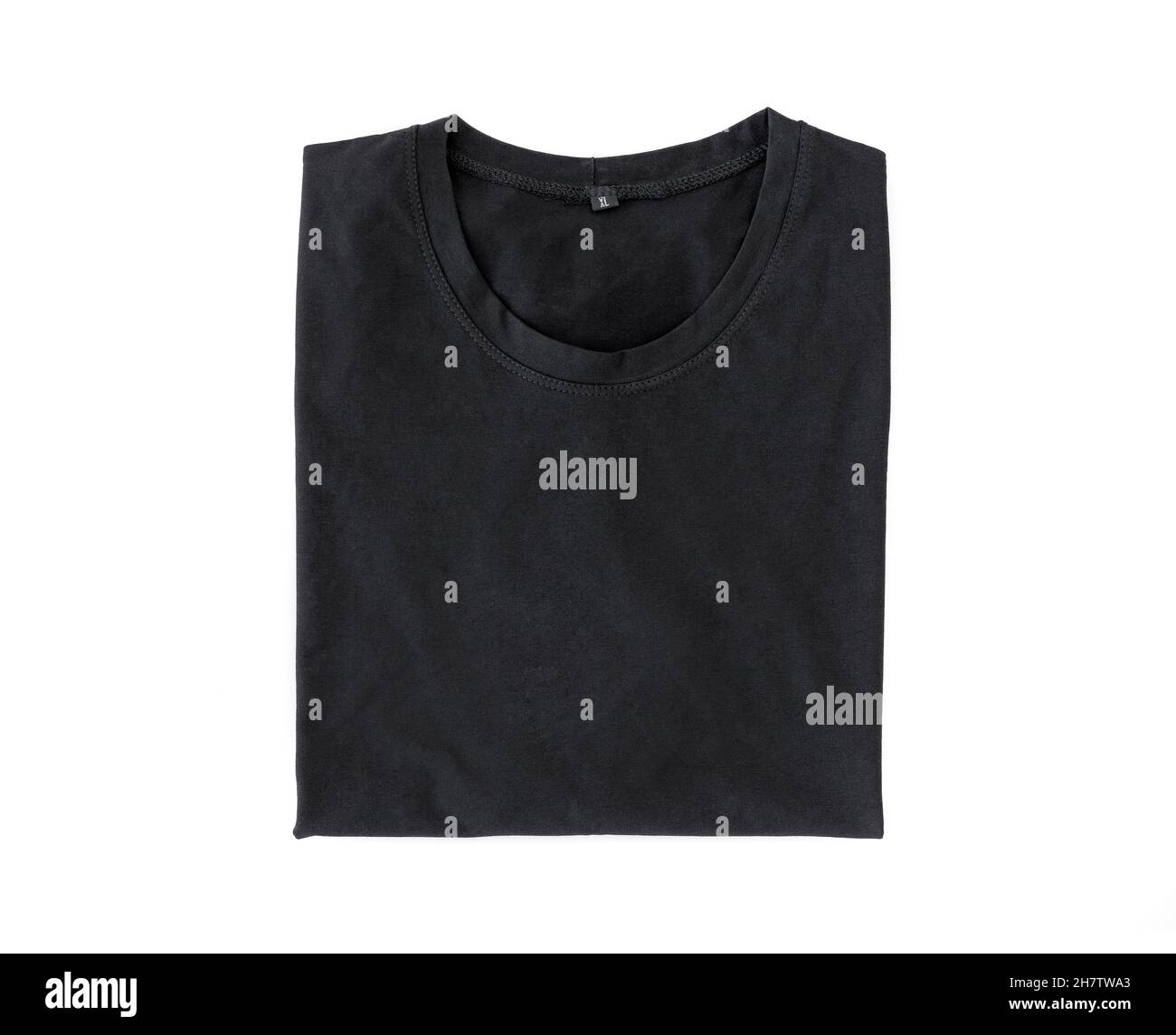 Black folded T-shirt Stock Photo - Alamy