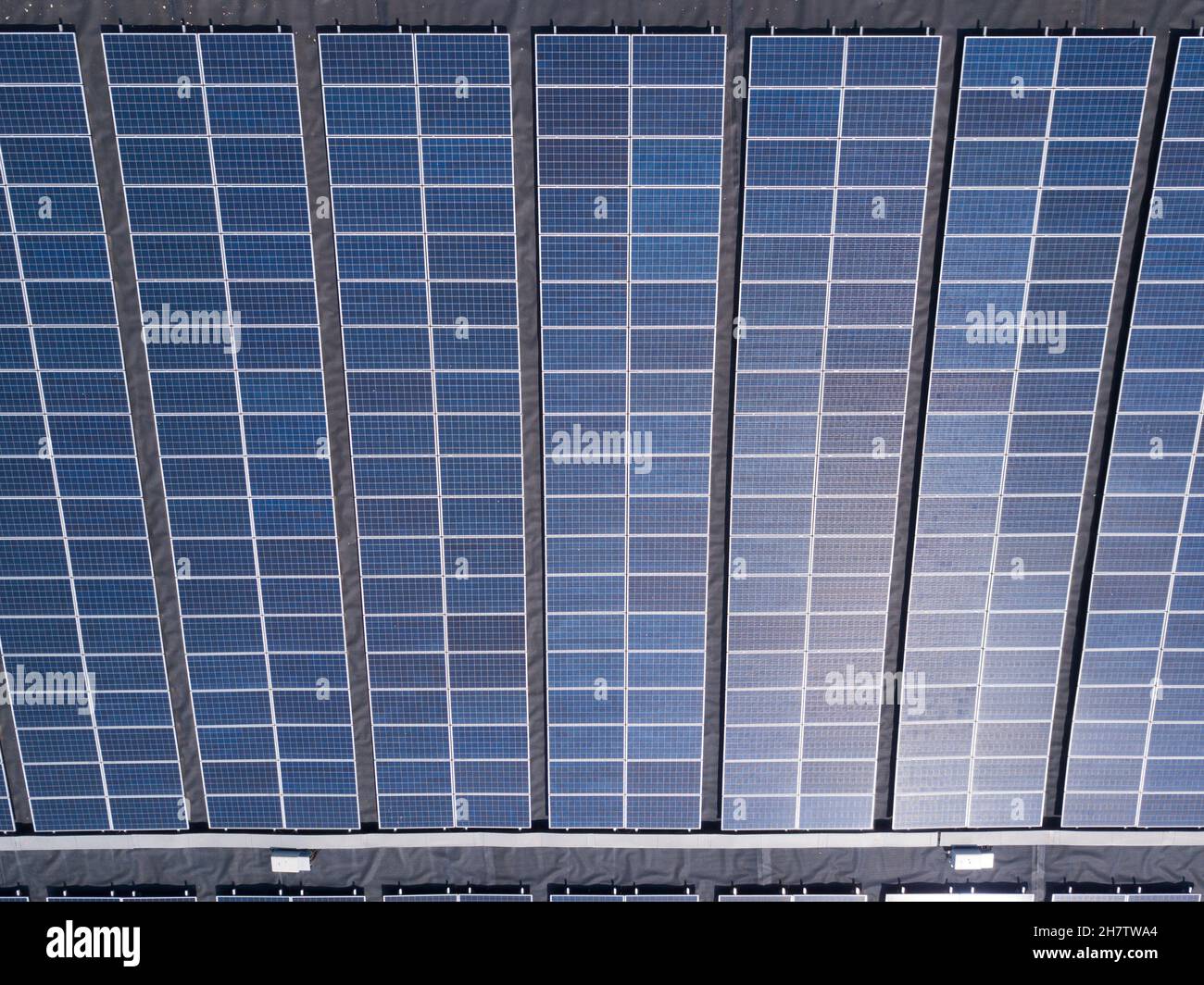 Blue Solar Panels isolated for solar energy Stock Photo - Alamy