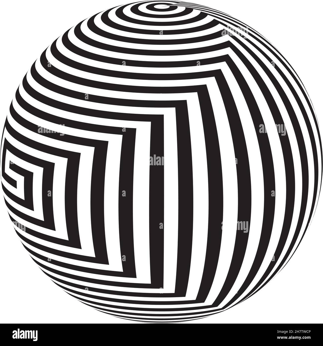 Black and white vector sphere of lines for design of logo Stock Vector ...