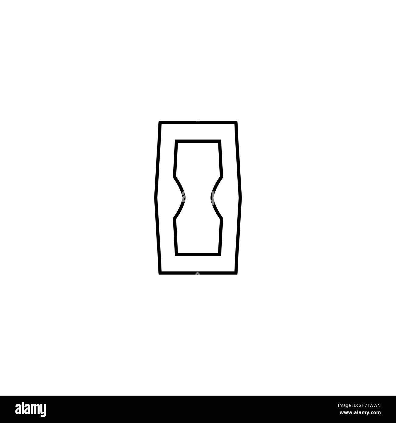 Sand watch line icon. Social media watch button. Simple style company ...