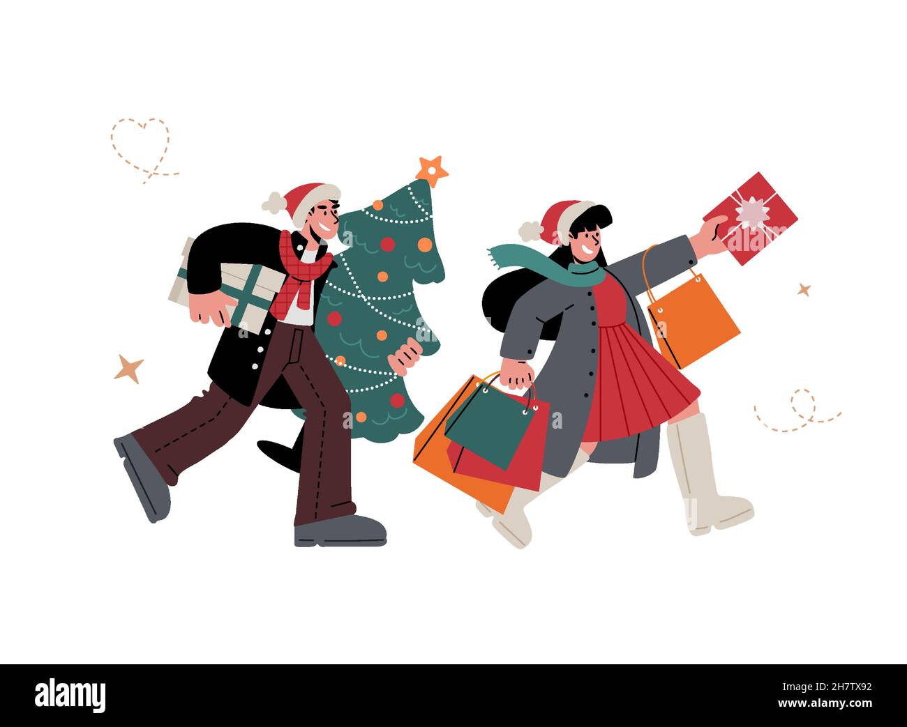 Wrapped gift tree Stock Vector Images - Alamy