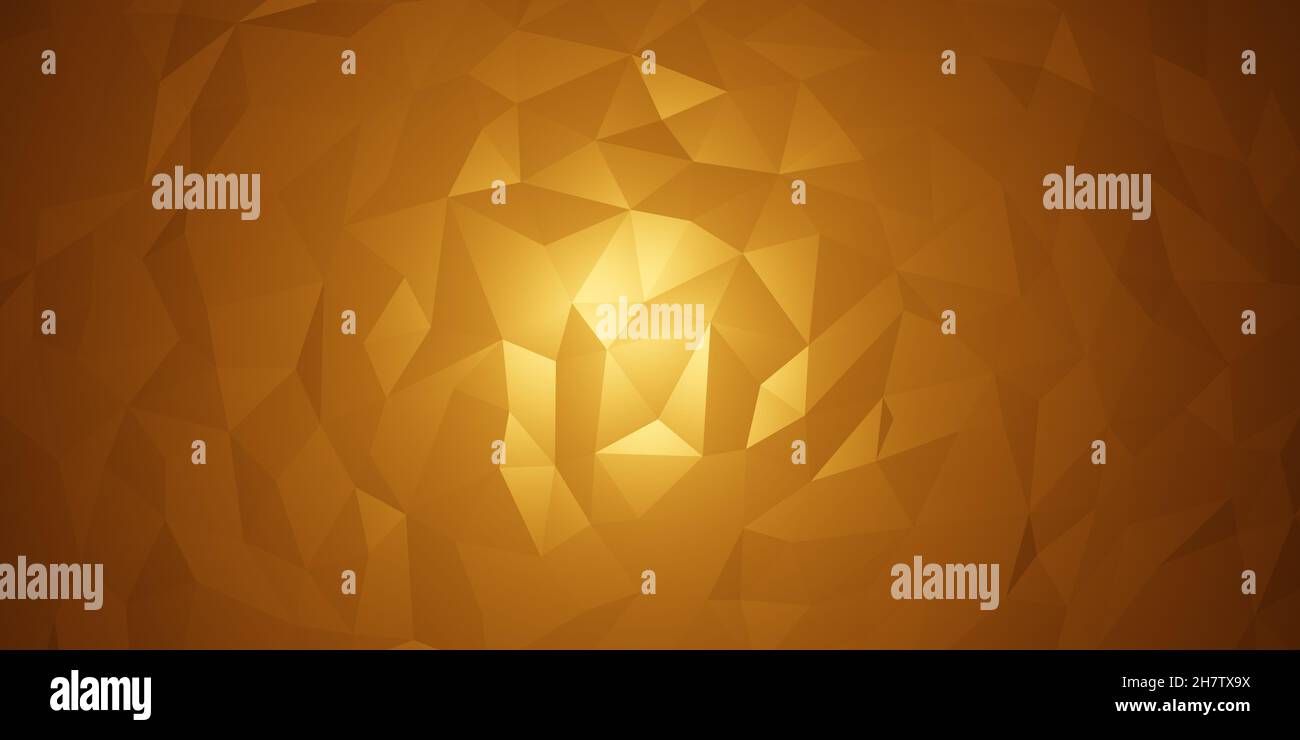 Polygonal low-poly background with mosaic triangles and shiny metallic textured surface and ...