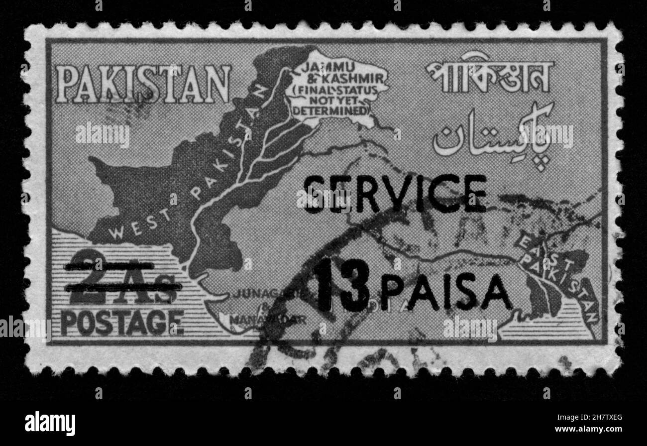 Pakistan stamp map hi-res stock photography and images - Alamy