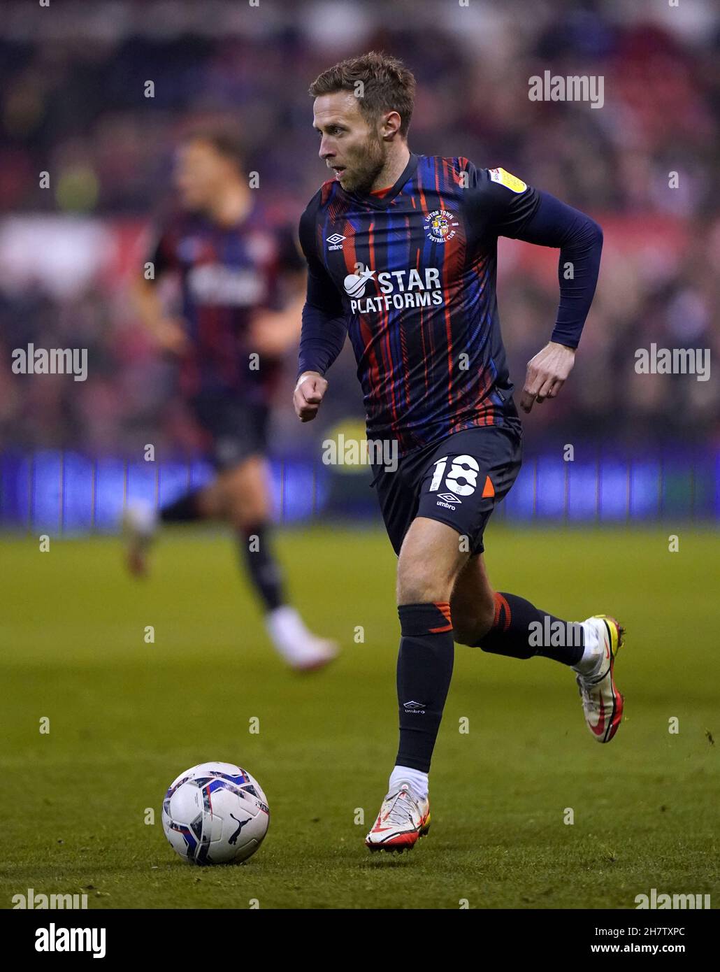 Luton Town's Jordan Clark during the Sky Bet Championship match at the ...