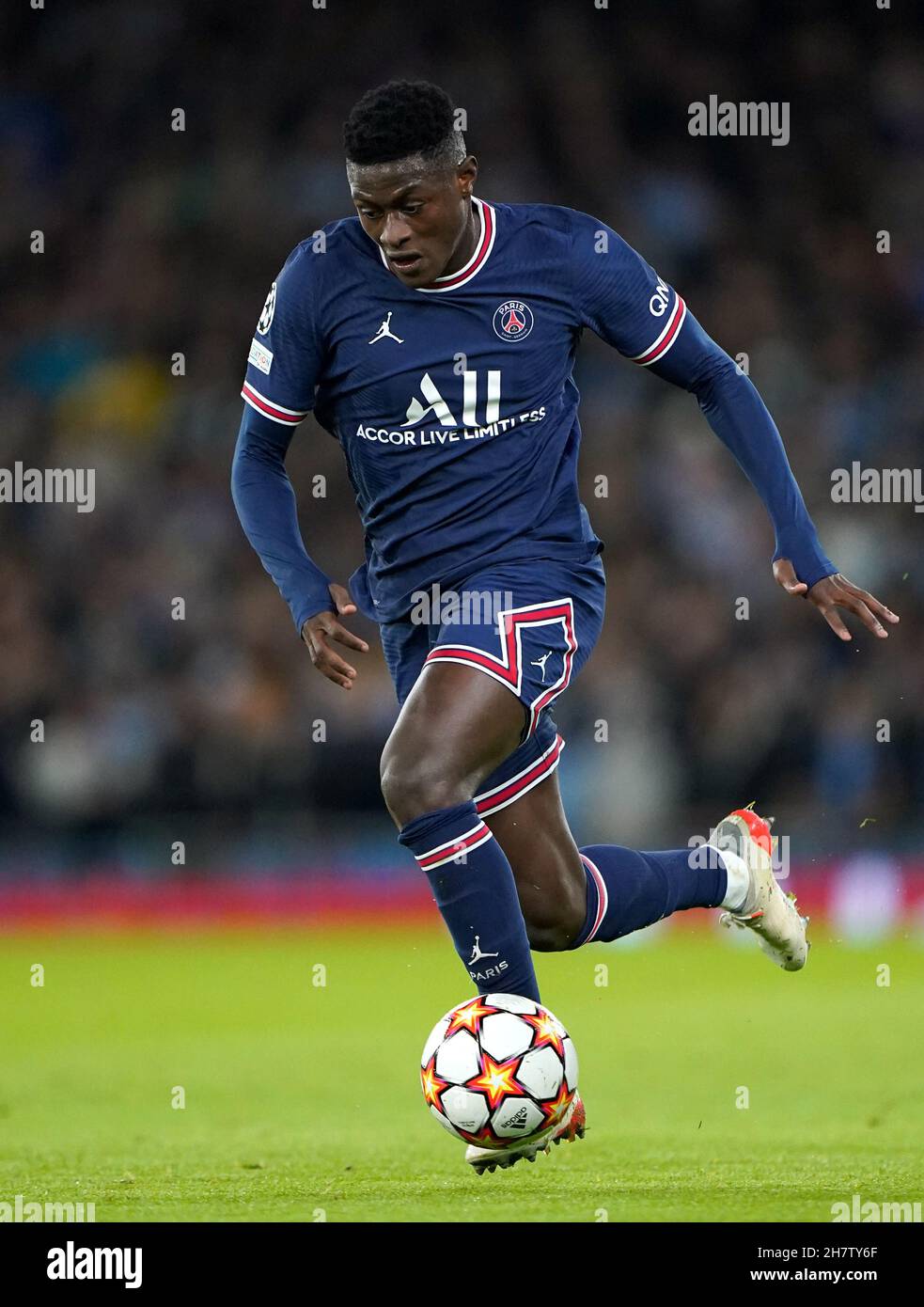 Paris Saint-Germain's Nuno Mendes during the UEFA Champions League ...