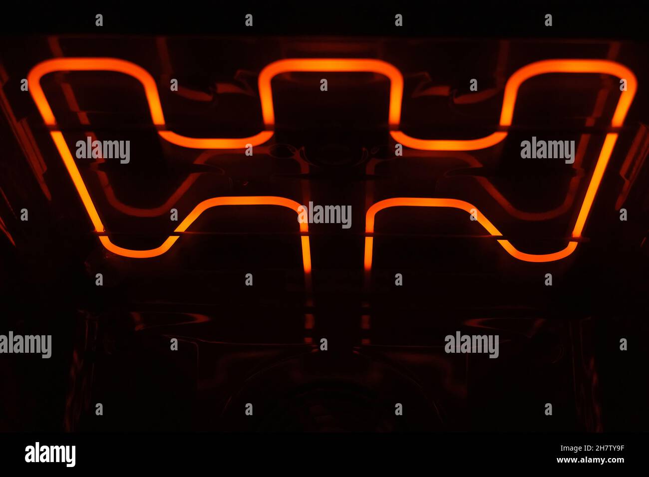 Extremely heated heating element for the kitchen oven Stock Photo - Alamy