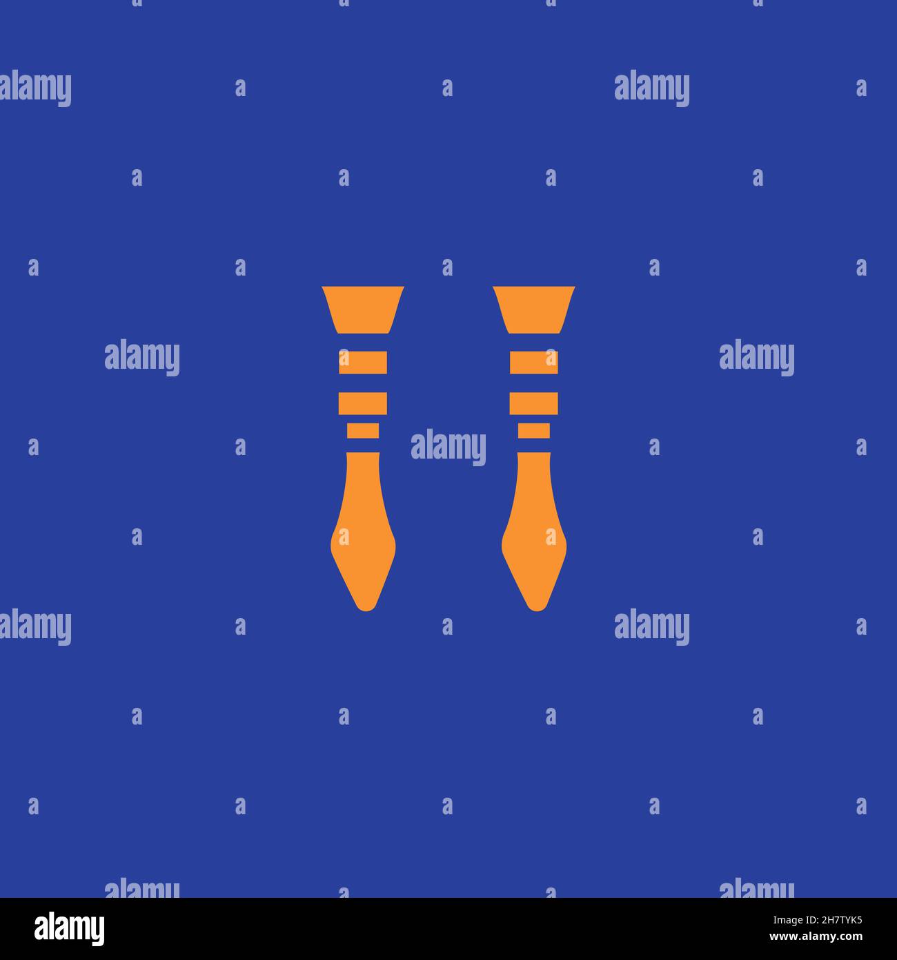 Prosthetic foot line icon. Simple style veteran donation poster ...