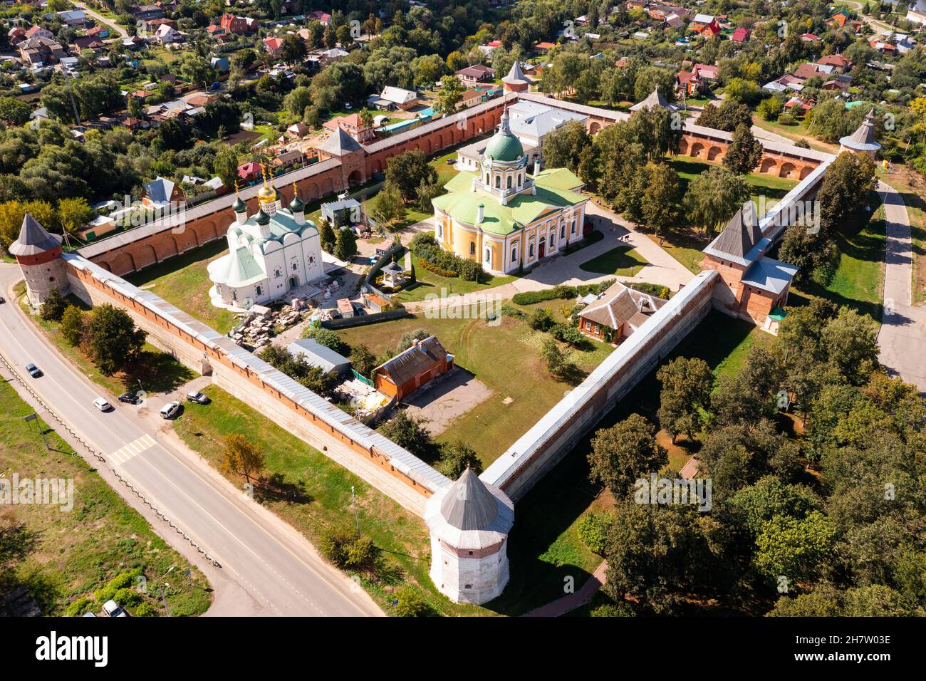 Bird's eye view of Zaraysk Kremlin Stock Photo - Alamy