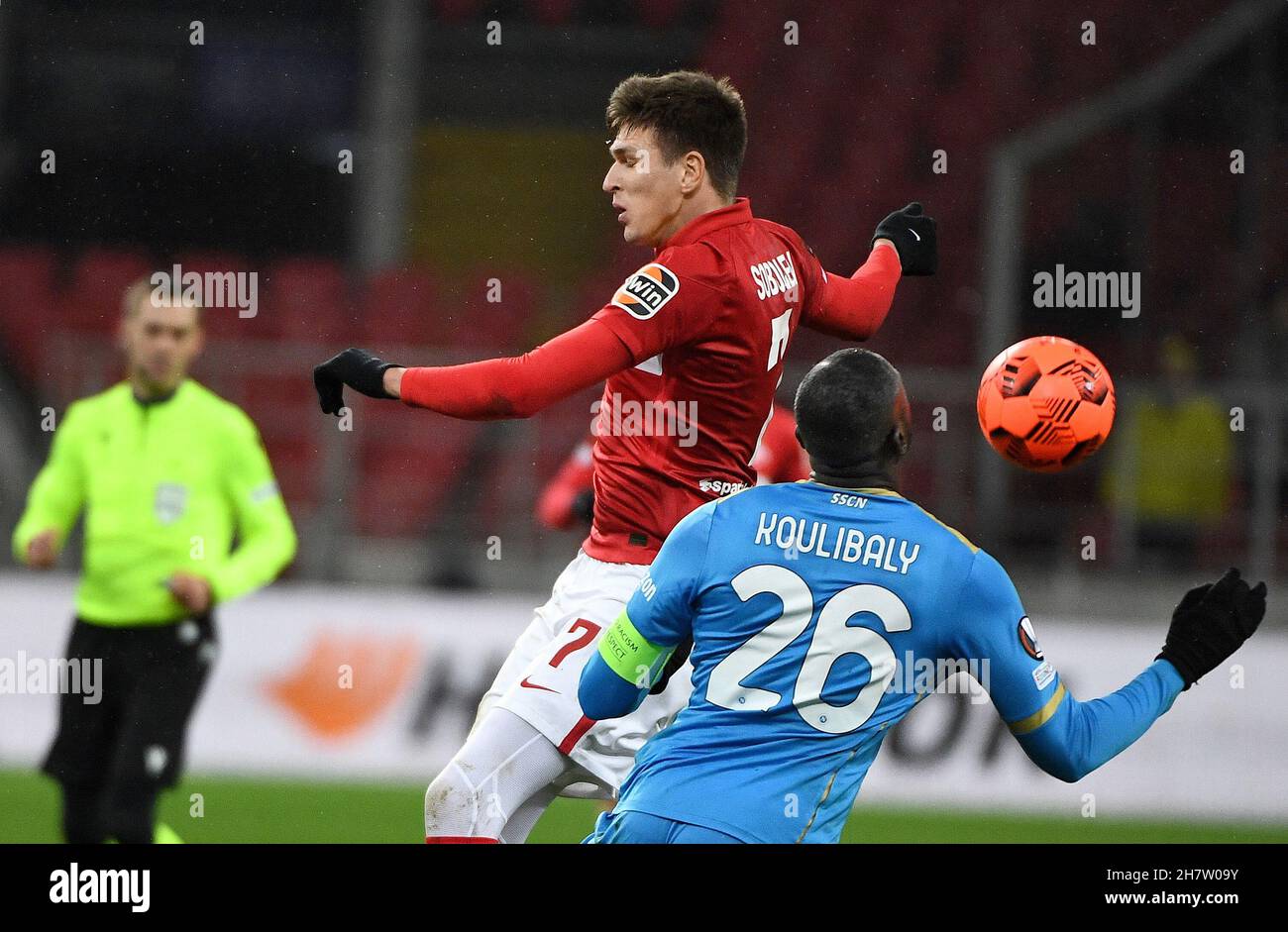Europa League. A match between the teams Spartak (Moscow, Russia) - Napoli (Naples, Italy) at ...