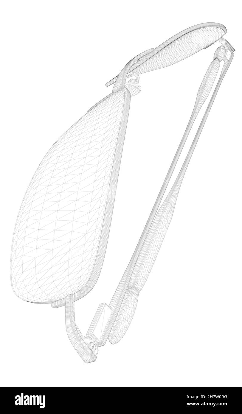 Wireframe of folded glasses from black lines isolated on white ...