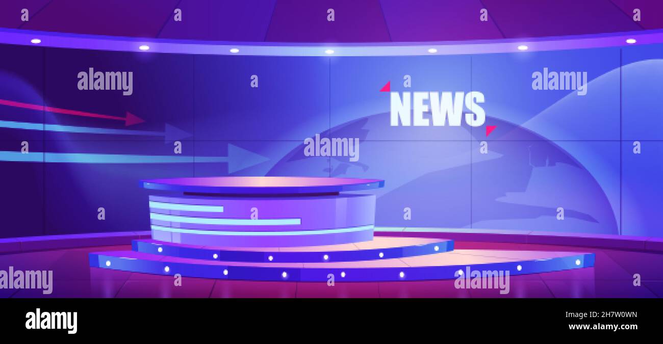Newscaster Tv Screen Stock Vector Images - Alamy