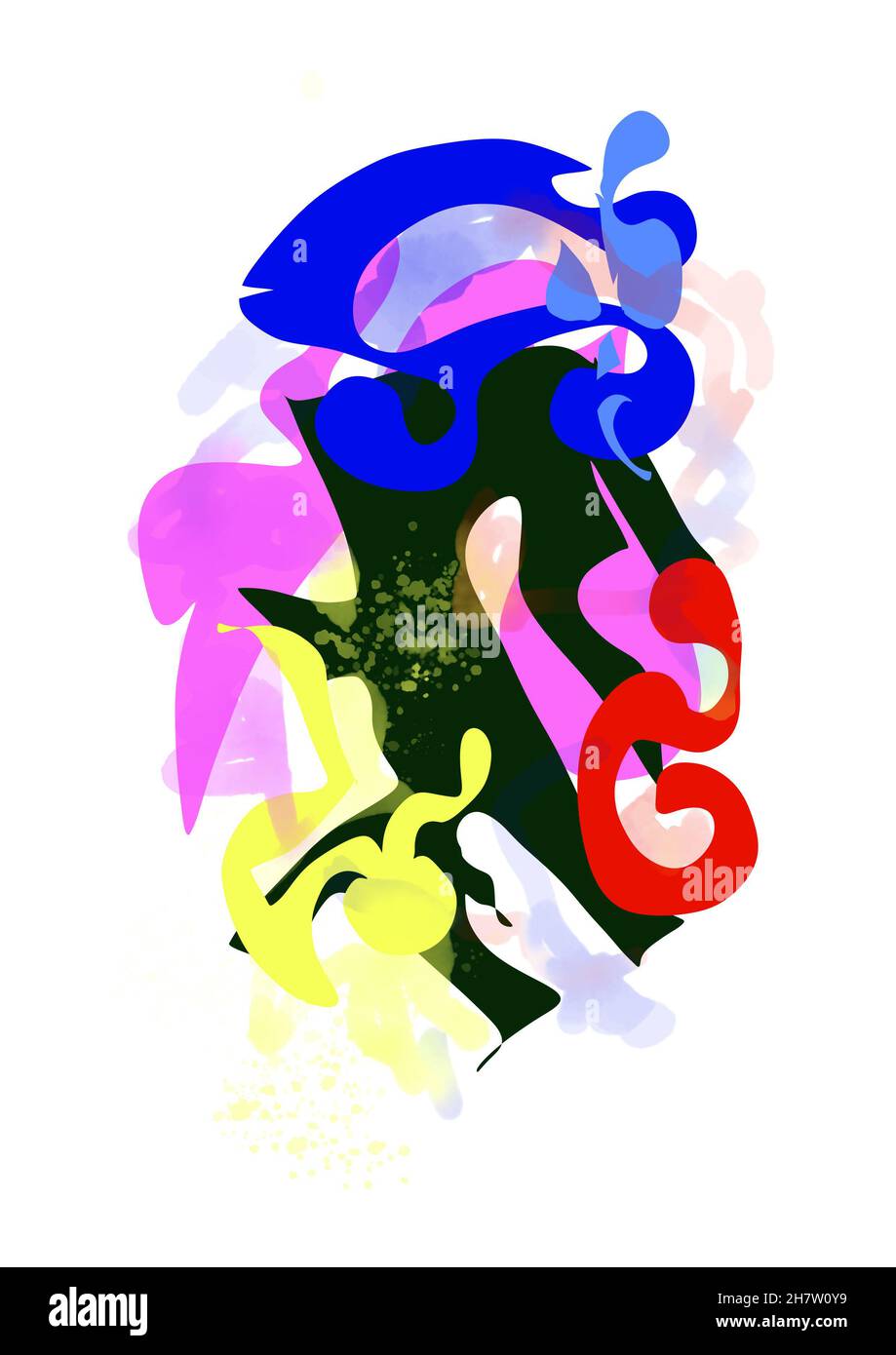 Colorful abstract and background. Digital drawing Stock Photo - Alamy