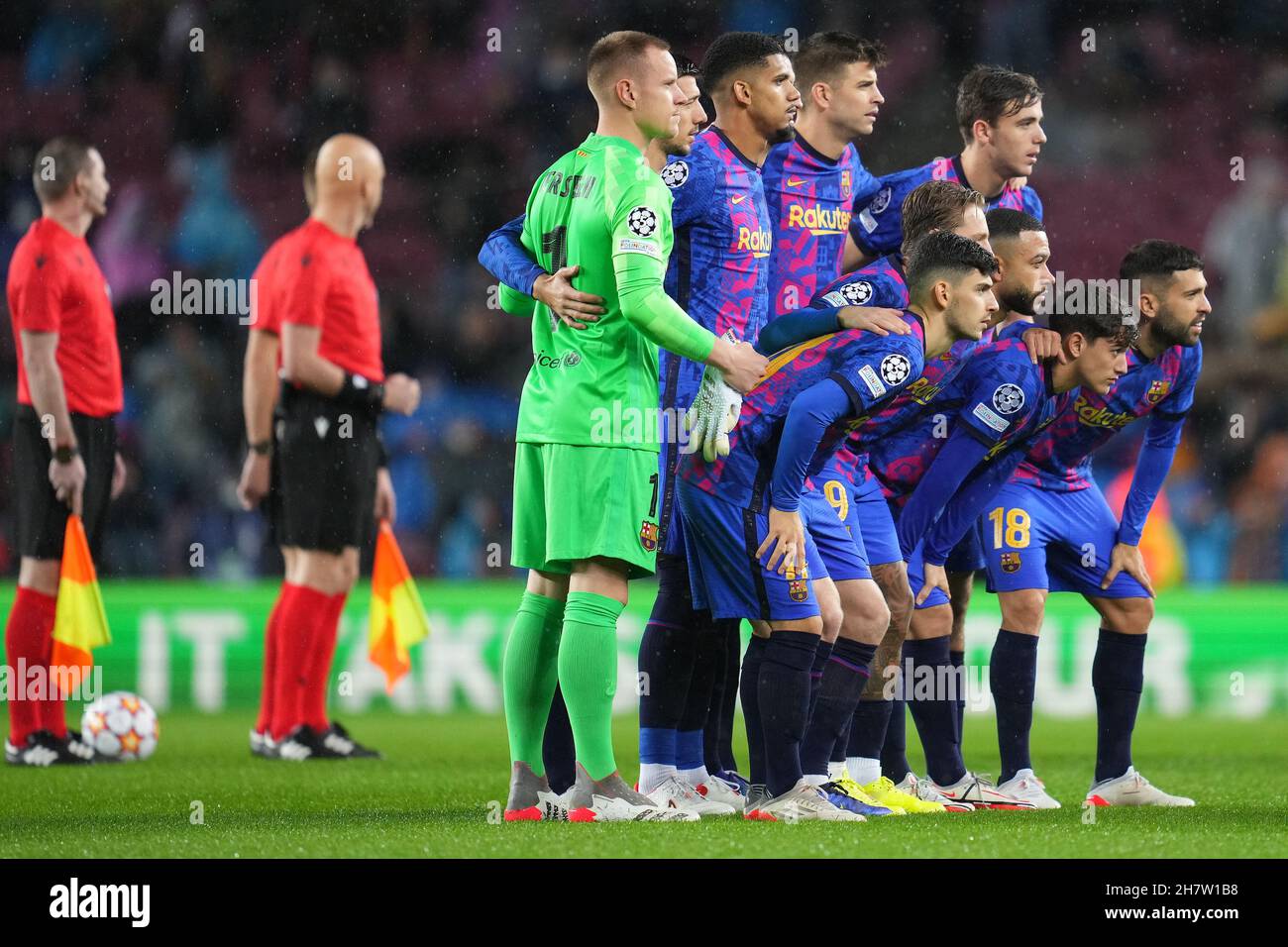 FC Barcelona team group during the UEFA Champions League match between ...