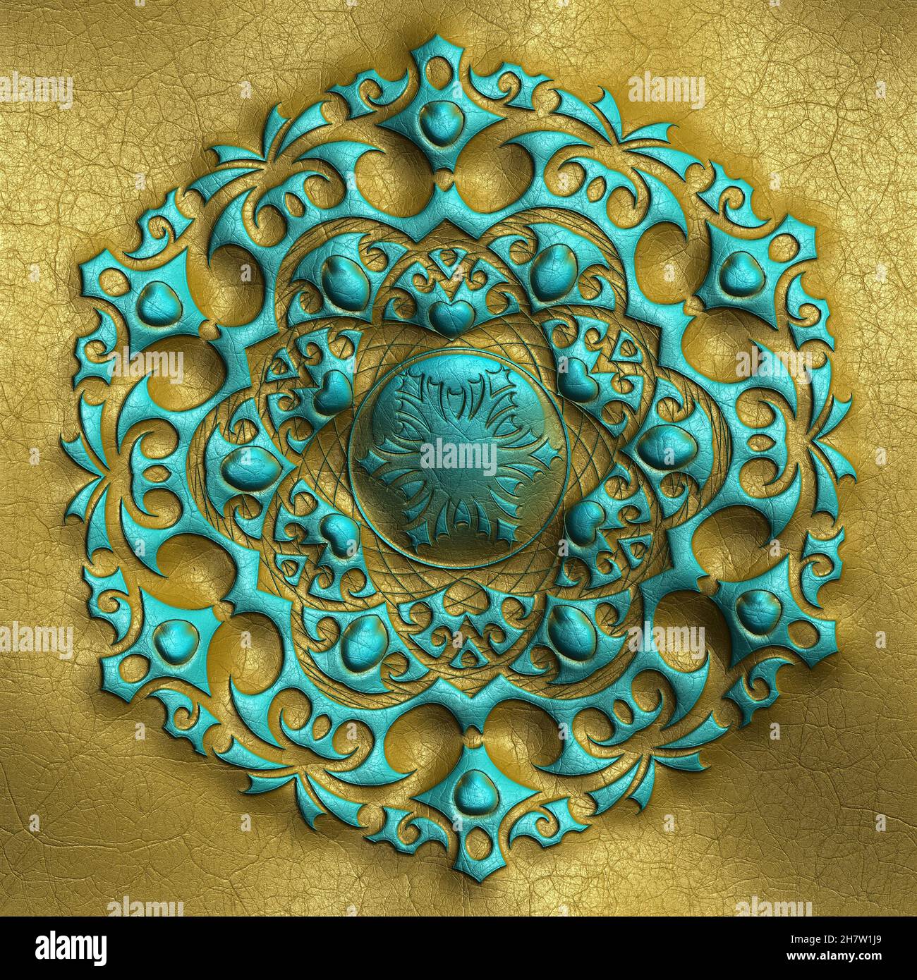 Luxury background seamless tile with embossed pattern on leather Stock ...