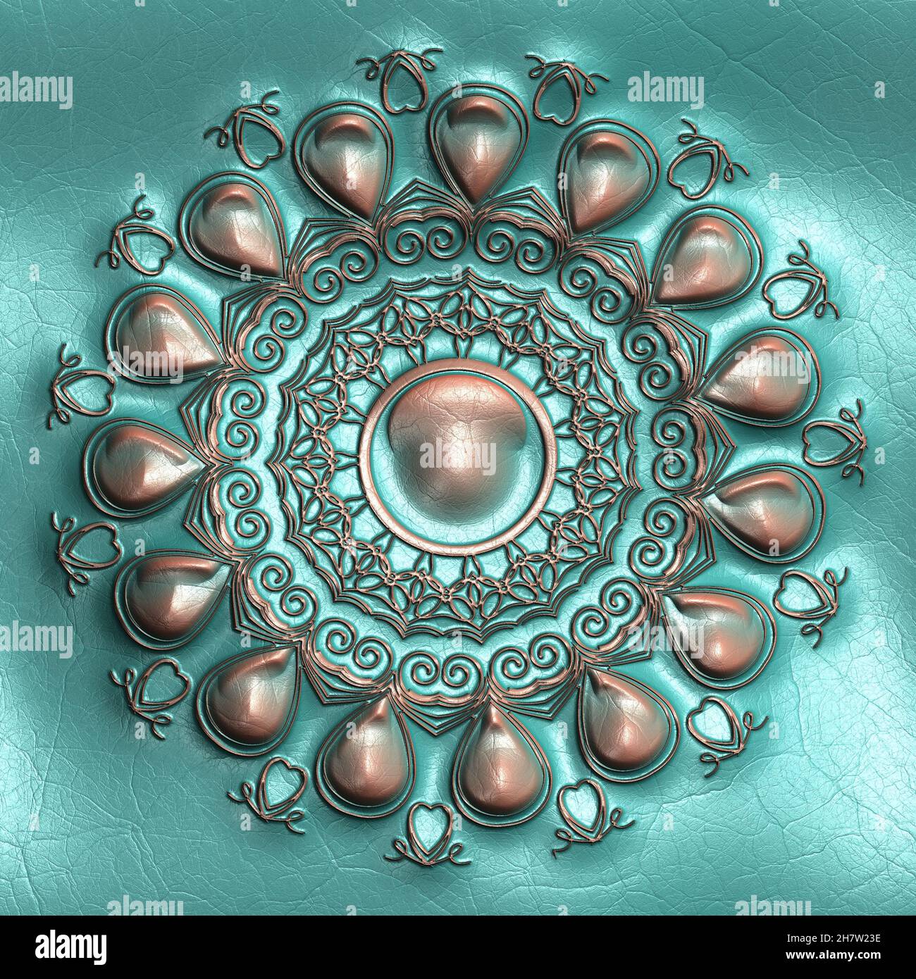 Luxury background seamless tile with embossed pattern on leather Stock ...