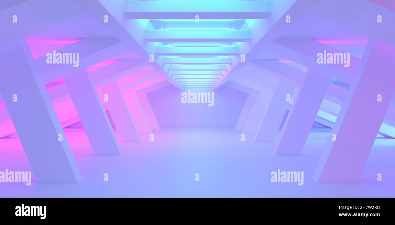 Empty Garage Factory Stage Room. Abstract Architecture Futuristic Urban ...