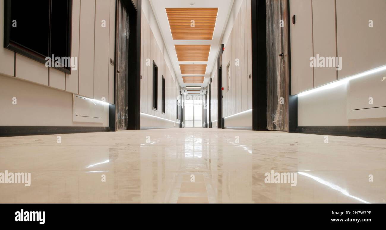 large new building corridor view Stock Photo - Alamy