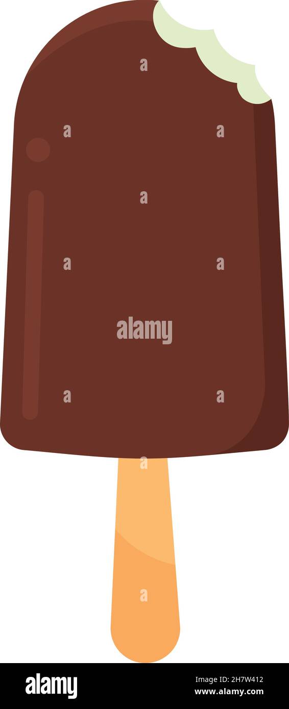 bitten ice cream on stick Stock Vector Image & Art - Alamy
