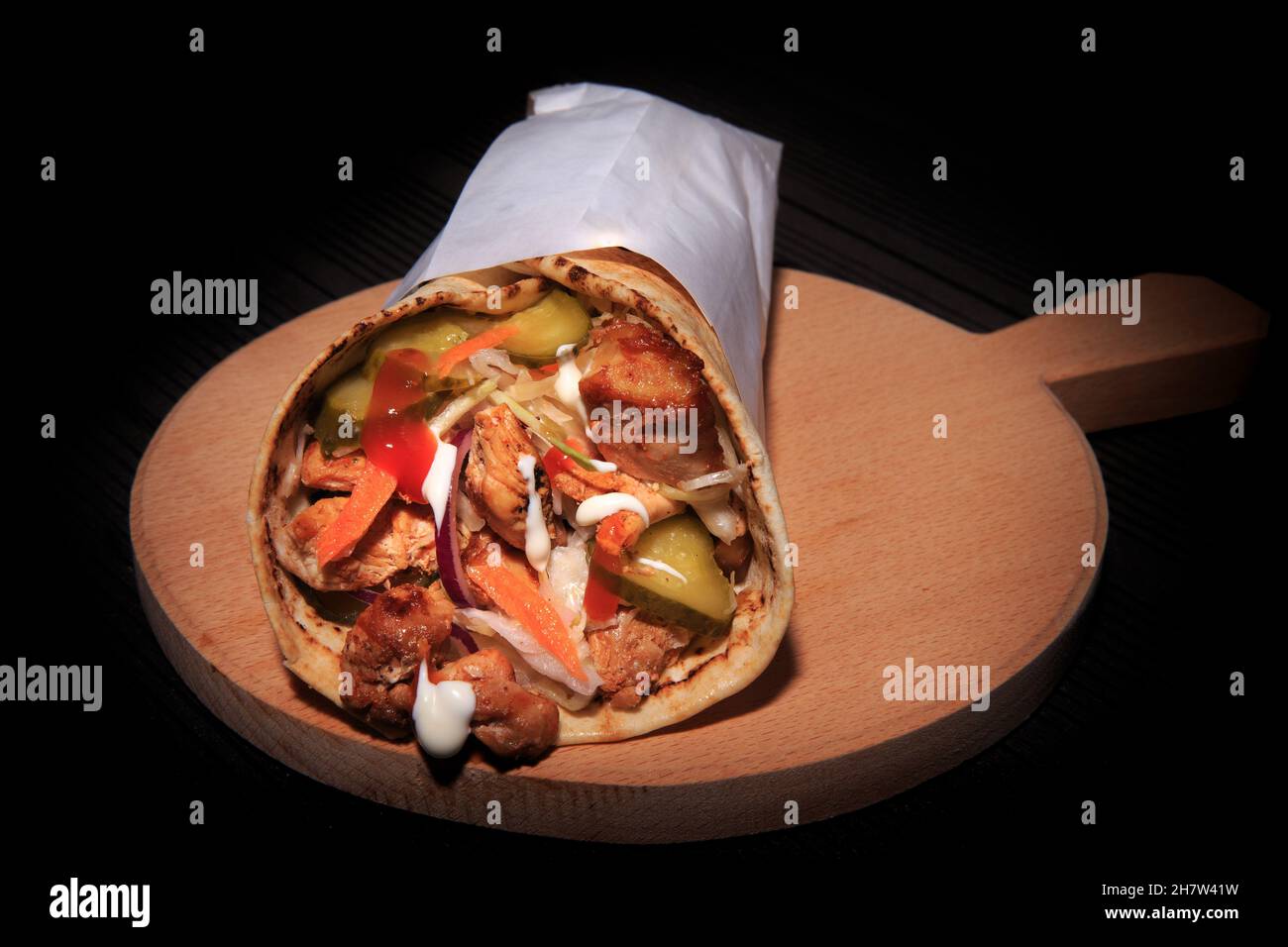 Shawarma wrap hi-res stock photography and images - Alamy