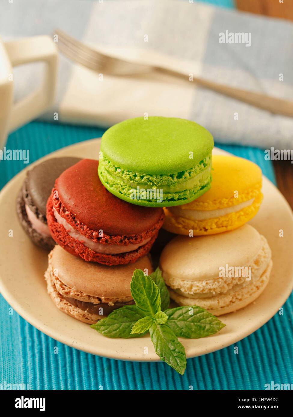 Close up macarons in studio hi-res stock photography and images - Alamy