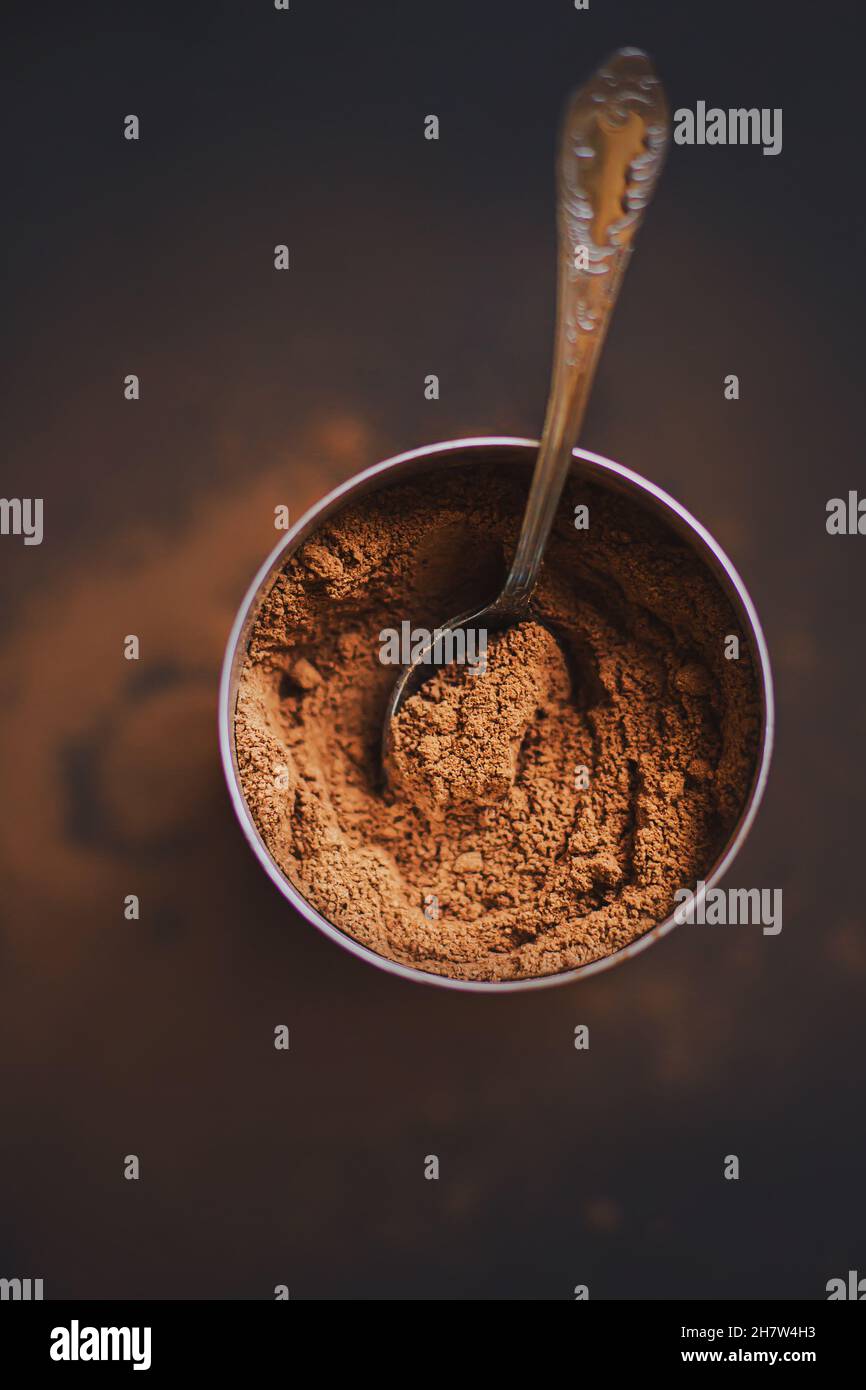 Teaspoon with cocoa powder hi-res stock photography and images - Alamy
