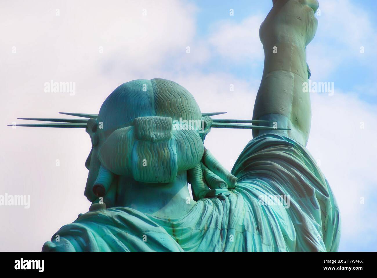 Statue of Liberty Back Stock Photo - Alamy