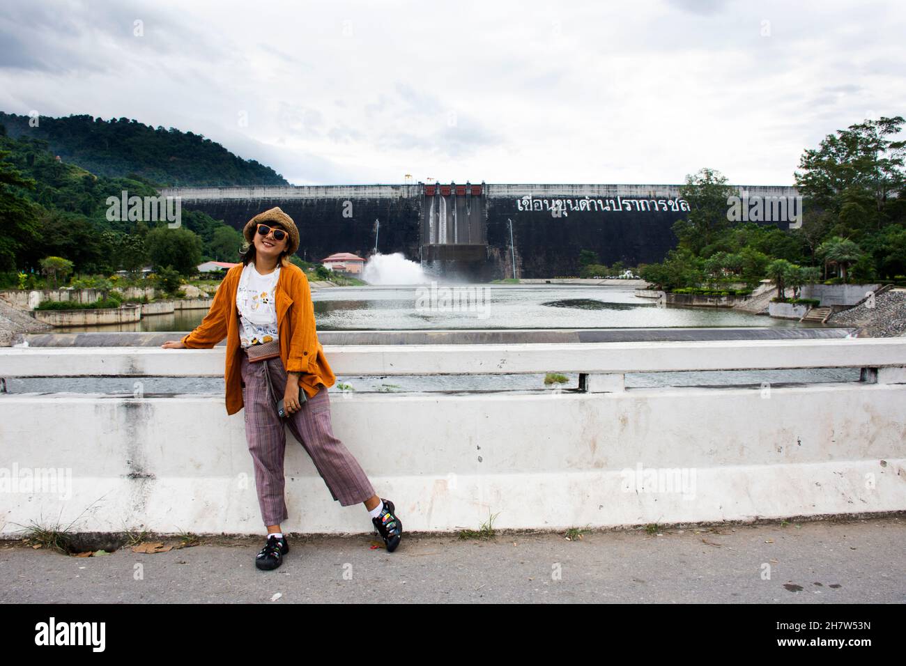Travelers thai women people travel visit rest relax posing portrait ...