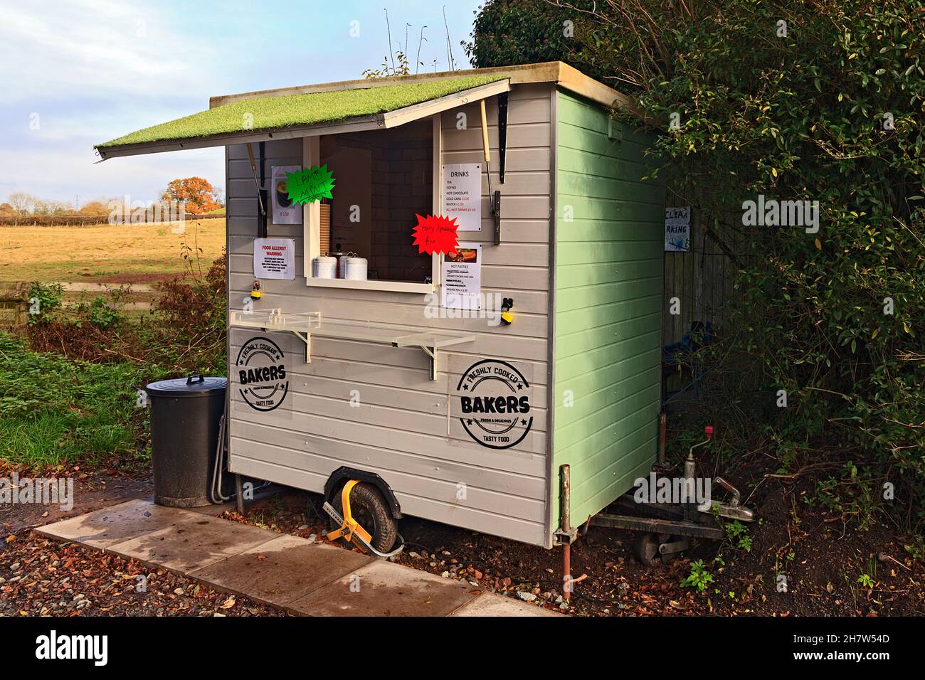 Roadside Snack Wagon on A456 nr. Berrington, Shropshire, England Stock ...