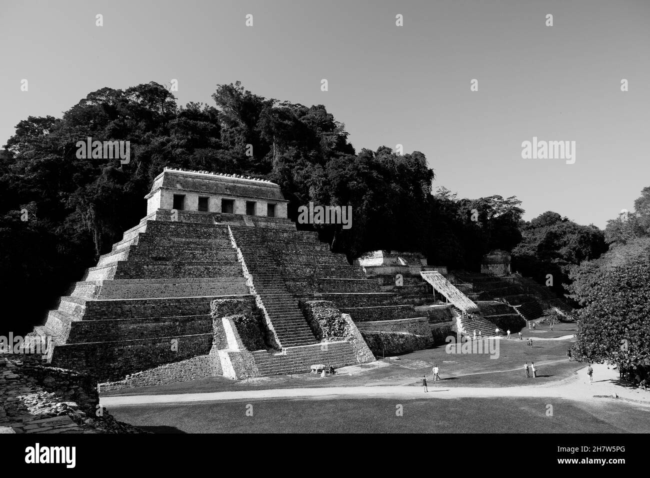 Temple of the Inscriptions at Palenque, Chiapas, Mexioc is an ancient ...