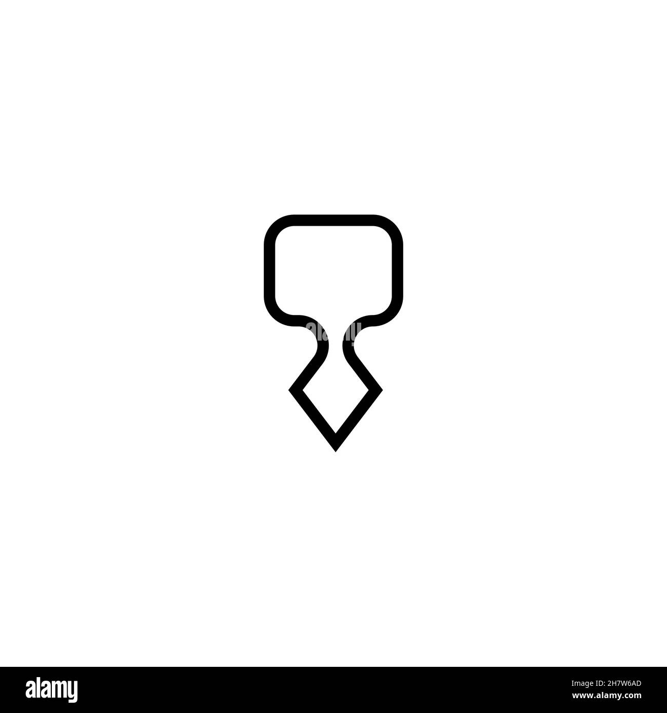 Location line icon. Simple style travel map poster background symbol ...