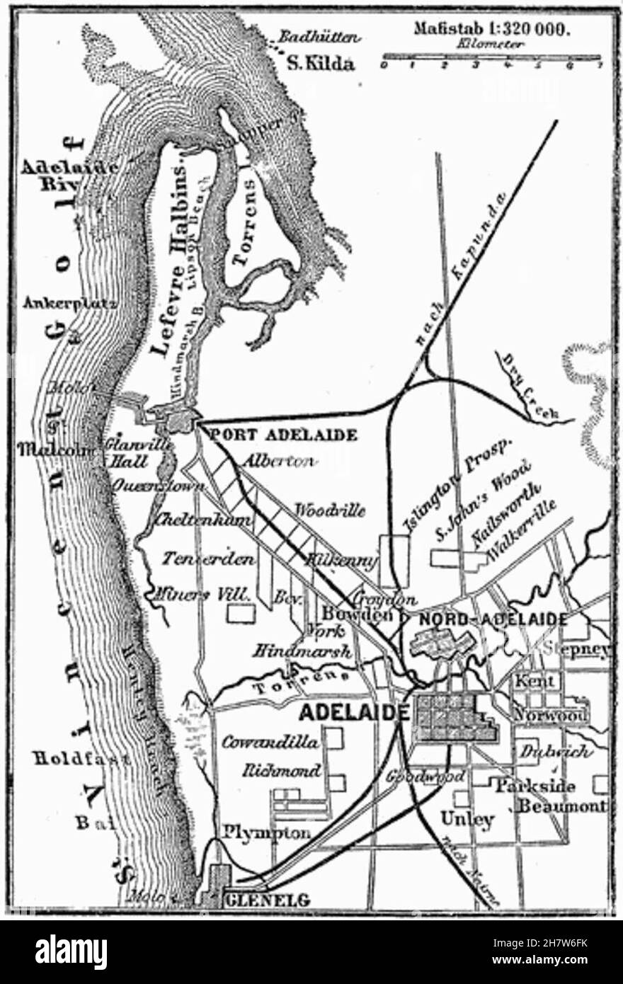 Adelaide map Black and White Stock Photos & Images - Alamy