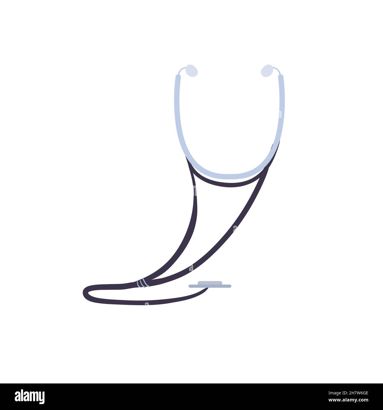 Flat cartoon medical device stethoscope,treatment and therapy vector ...